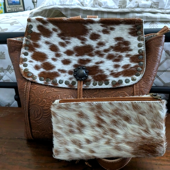 Myra Bag | Bags | Myra Backpack Purse And Wallet Cow Print So Cute ...